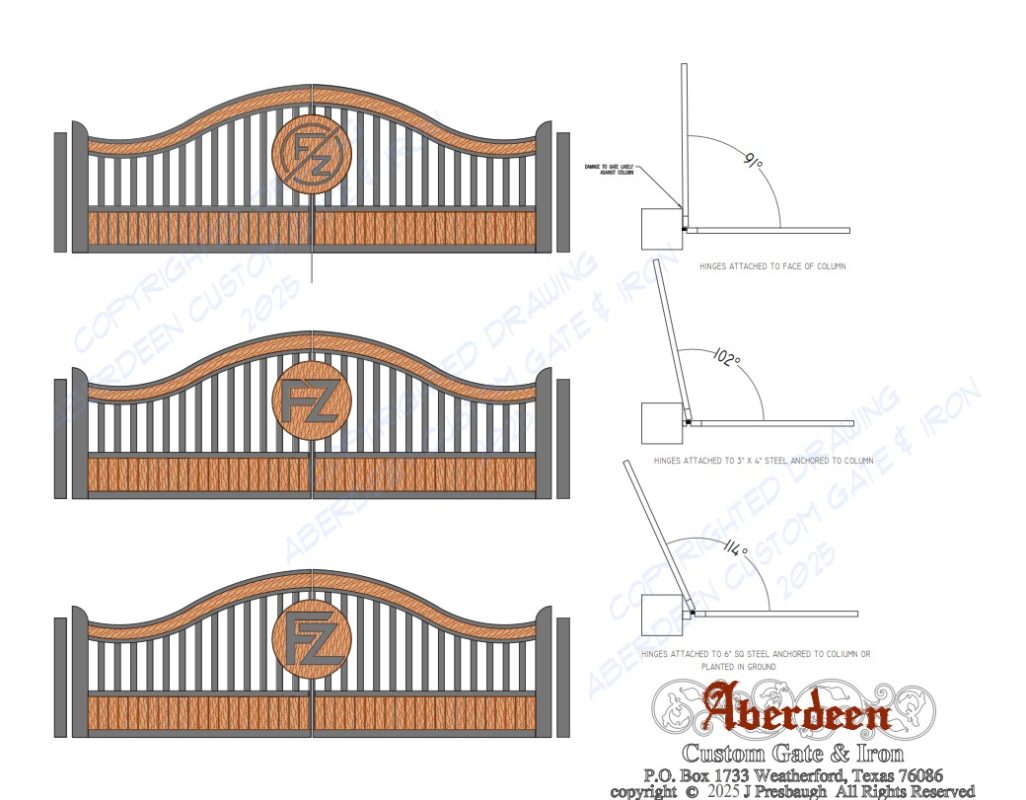 Faux-Wood Aluminum Ranch Gates - Aberdeen Gate